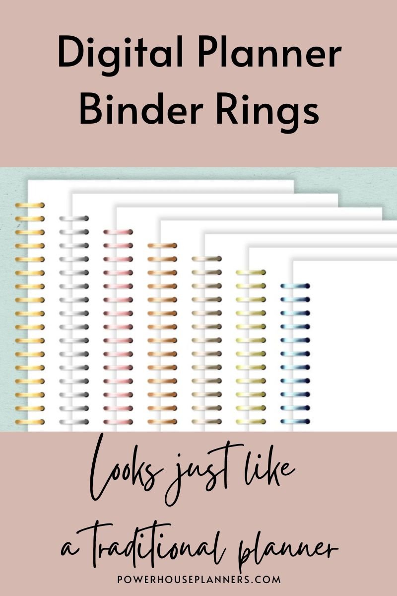 Digital Planner Binder Rings (70 Ready To Use Digital Binder Rings)