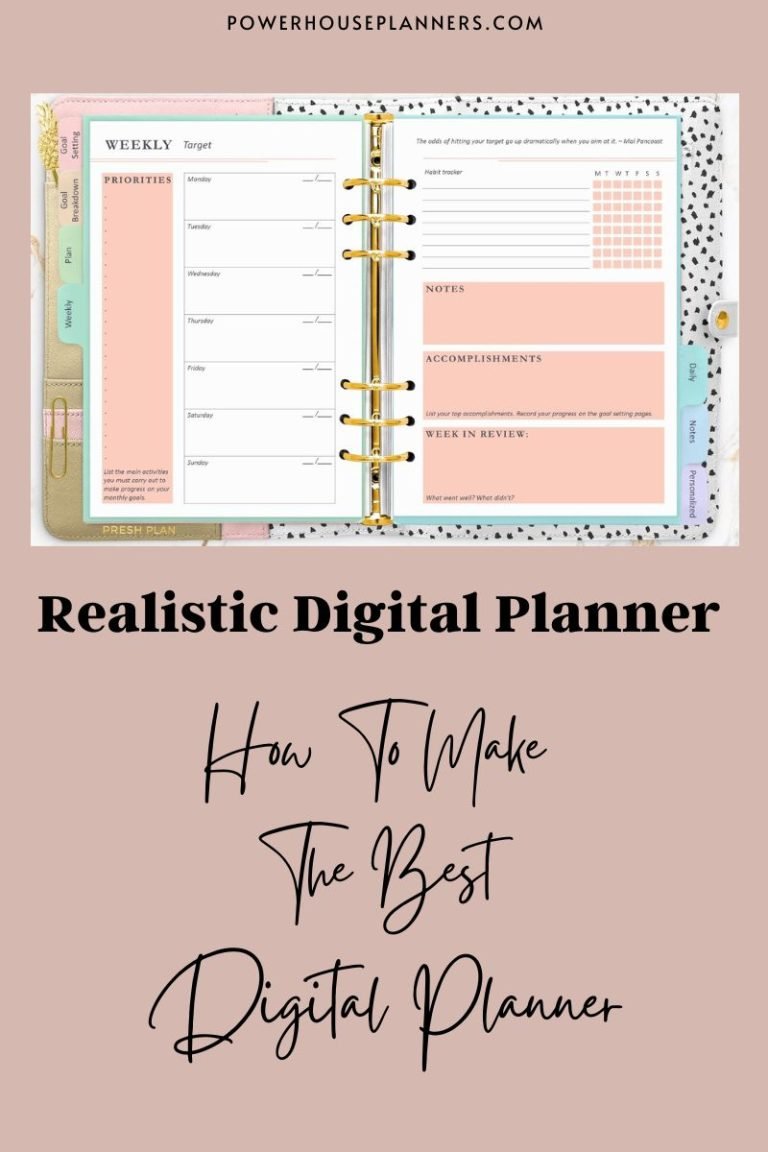 Realistic Digital Planner: How To Make The Best Digital Planner ...