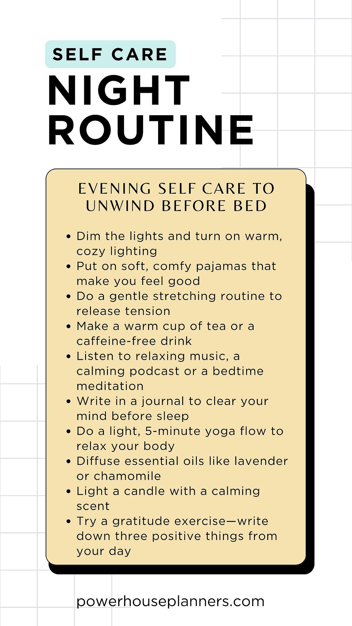 5o Self Care Night Routine Ideas To Feel Recharged (2026)